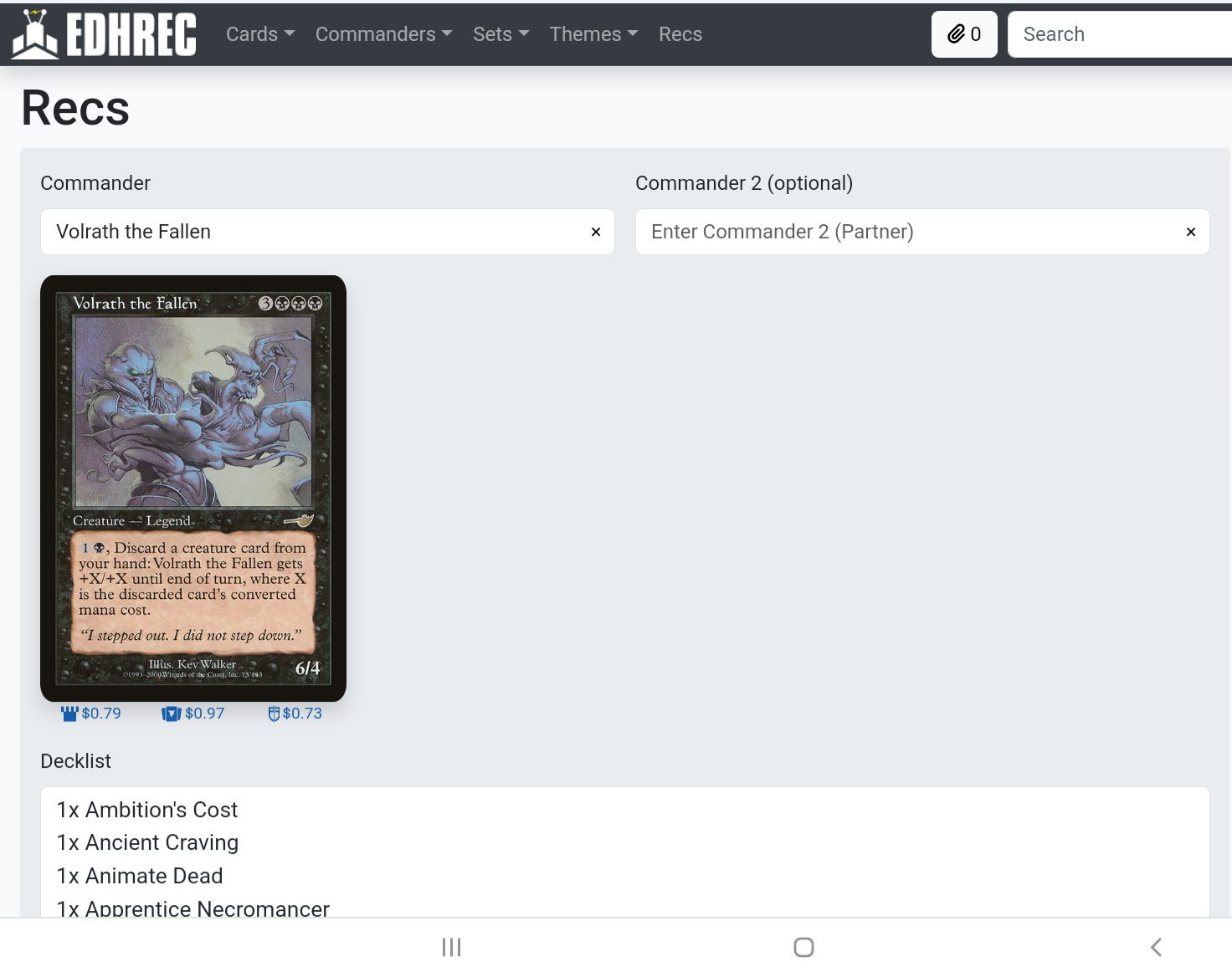 Digital Deckbuilding - Card Searches on EDHREC and Archidekt