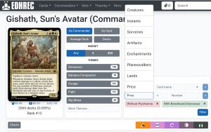 Digital Deckbuilding - How to use Archidekt and EDHREC Filters